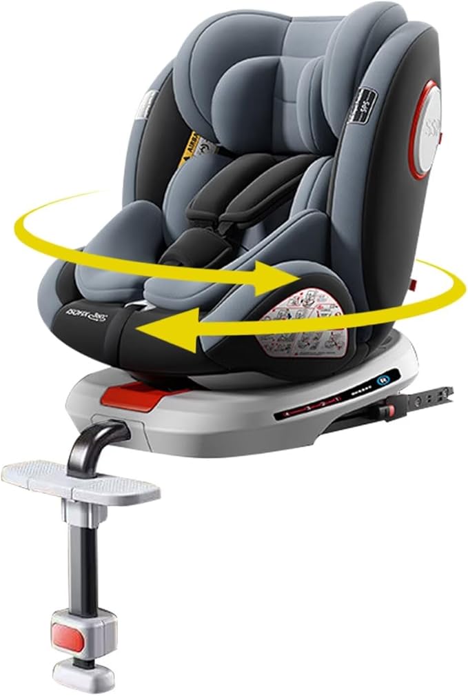 Amazon | HZDMJ チャイルドシート 360度 回転式 ISOFIX対応 成長に合わせて使える 新生児から12歳頃 (0-36kg) シートベルト固定 ジュニアシート ベビーシート ...