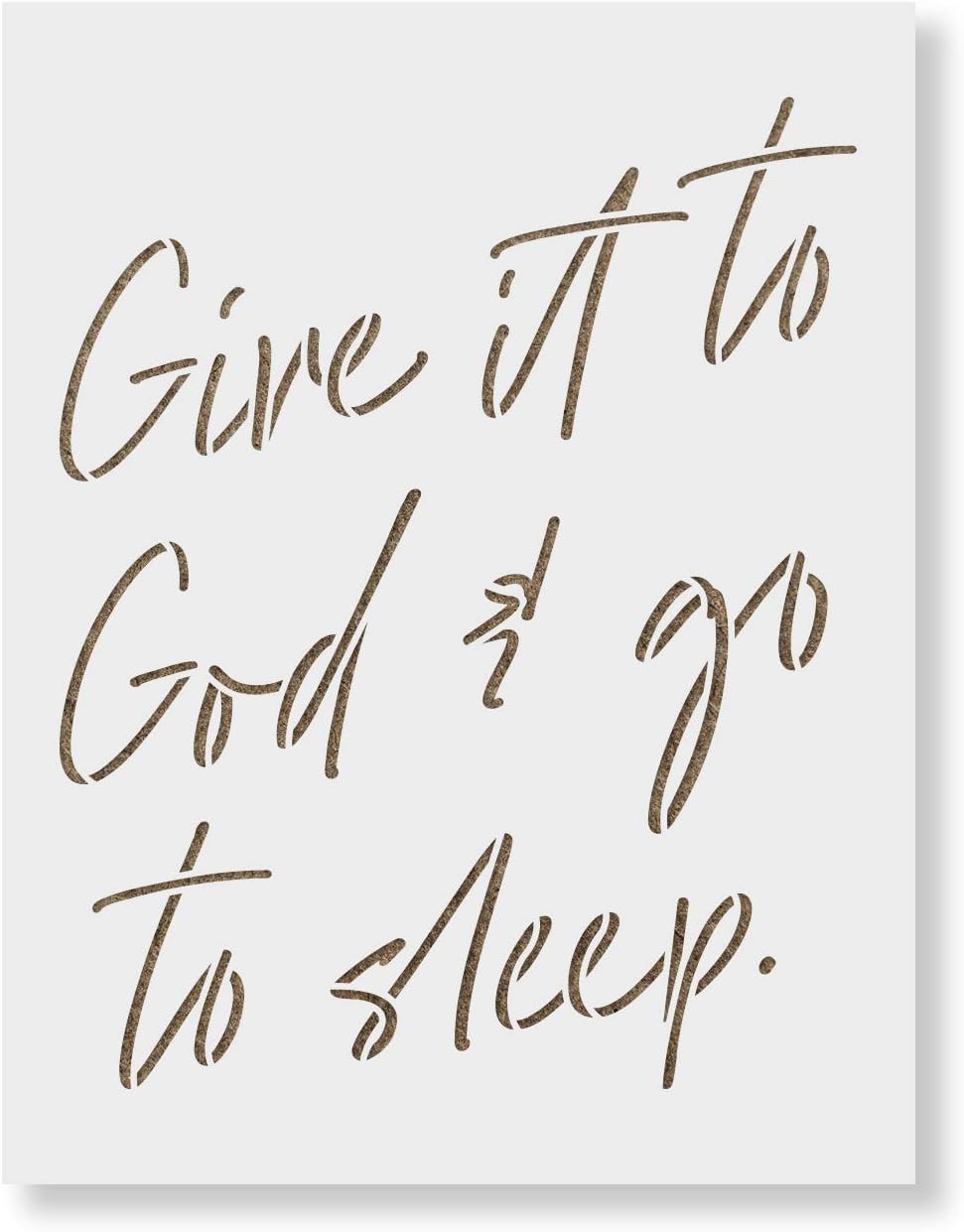 Amazon.com : Give It to God Stencil - Prayer Stencil, Create Meaningful ...