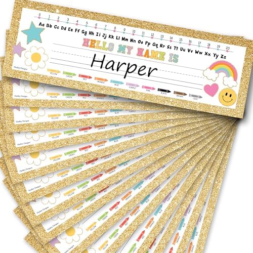 Amazon.com: Hadley Designs Desk Name Tags for Classroom –36 Student ...