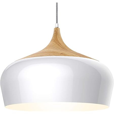 Amazon.com: tomons Ceiling Lights, Modern Style Wood Pattern Pendant ...
