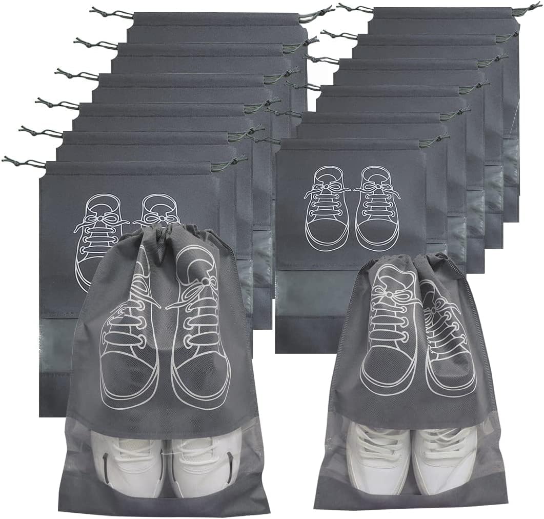 NEWKIBOU 12 Bolsas para Zapatos Viaje, con Cordón, 2 Tamaños, Ventana ...