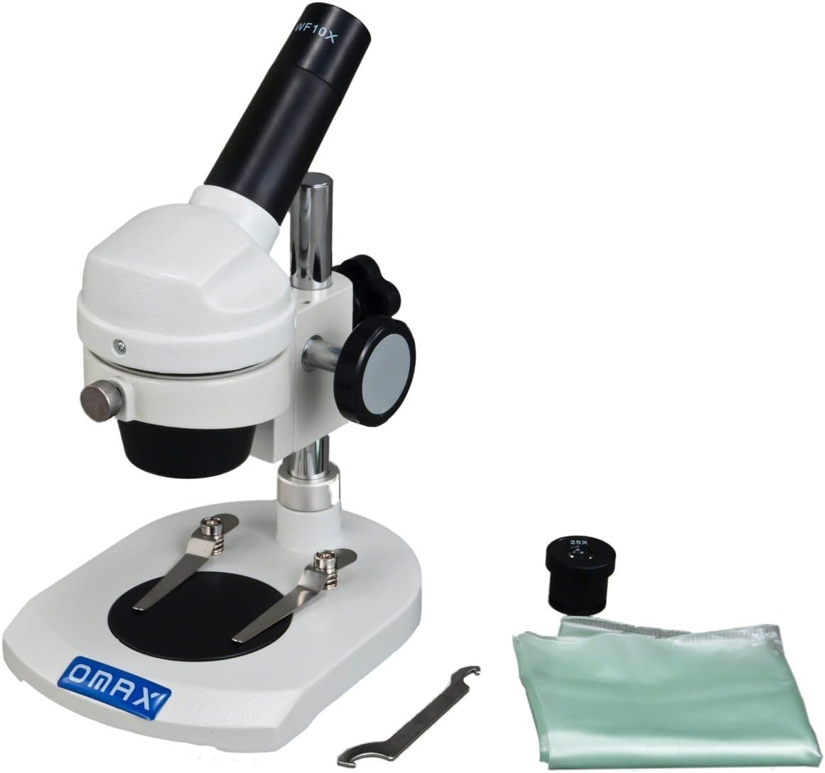 Amazon.com: OMAX Monocular Dissecting Stereo Microscope 20X-50X ...