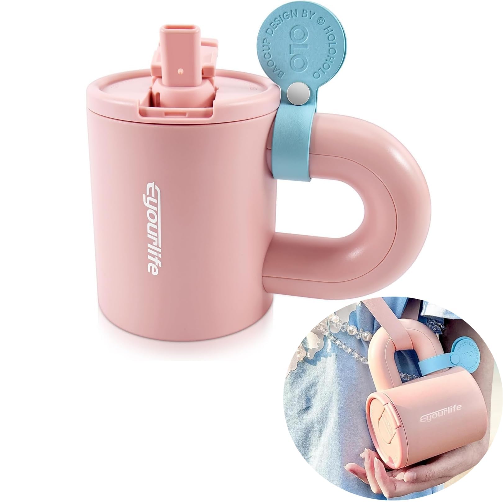 Amazon.com: Eyourlife Camping Mug Travel Mug Handbag Shaped Coffee Mug ...