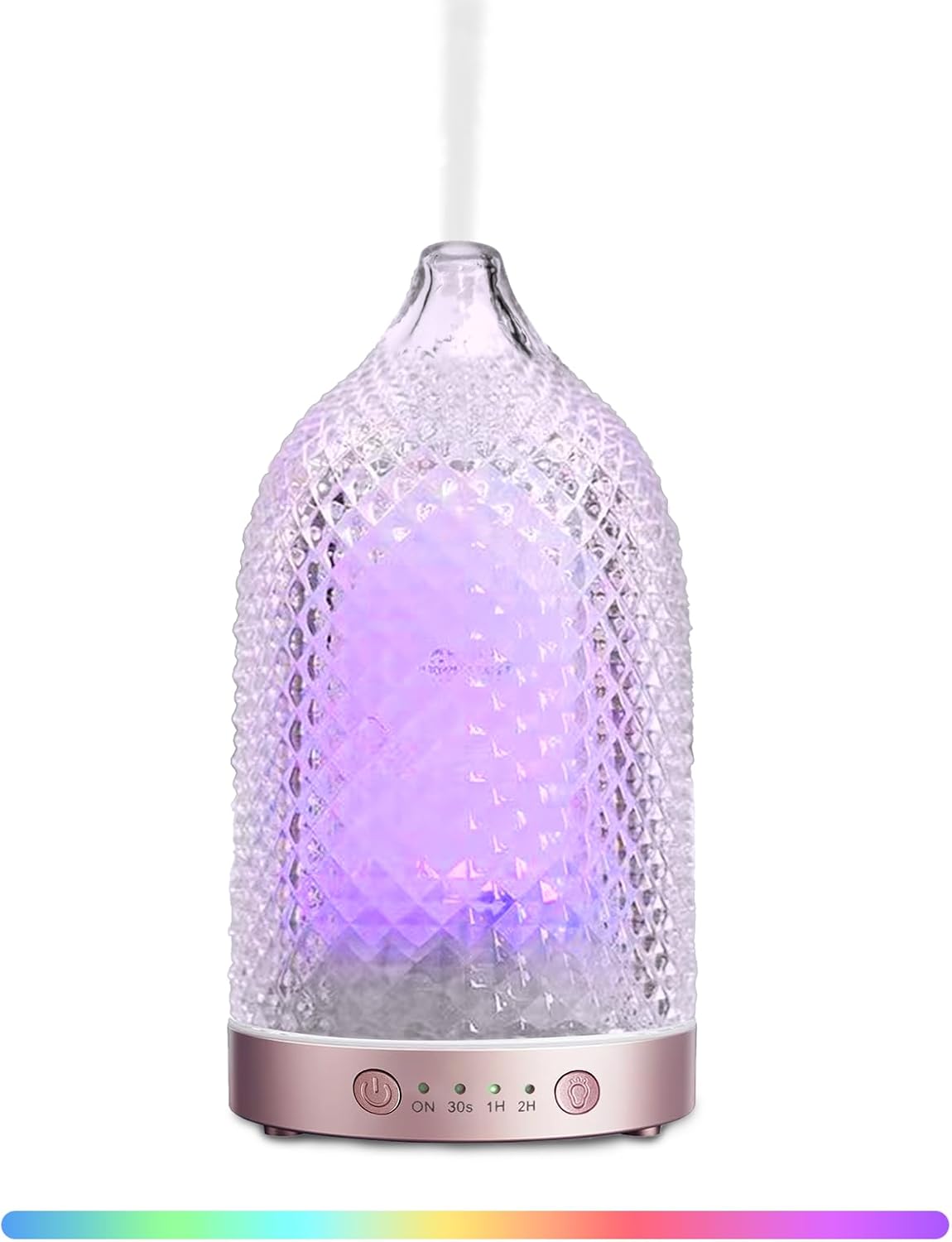 Amazon.com: PANGPENG Glass Essential Oil Diffuser, 7 Colors Glass ...