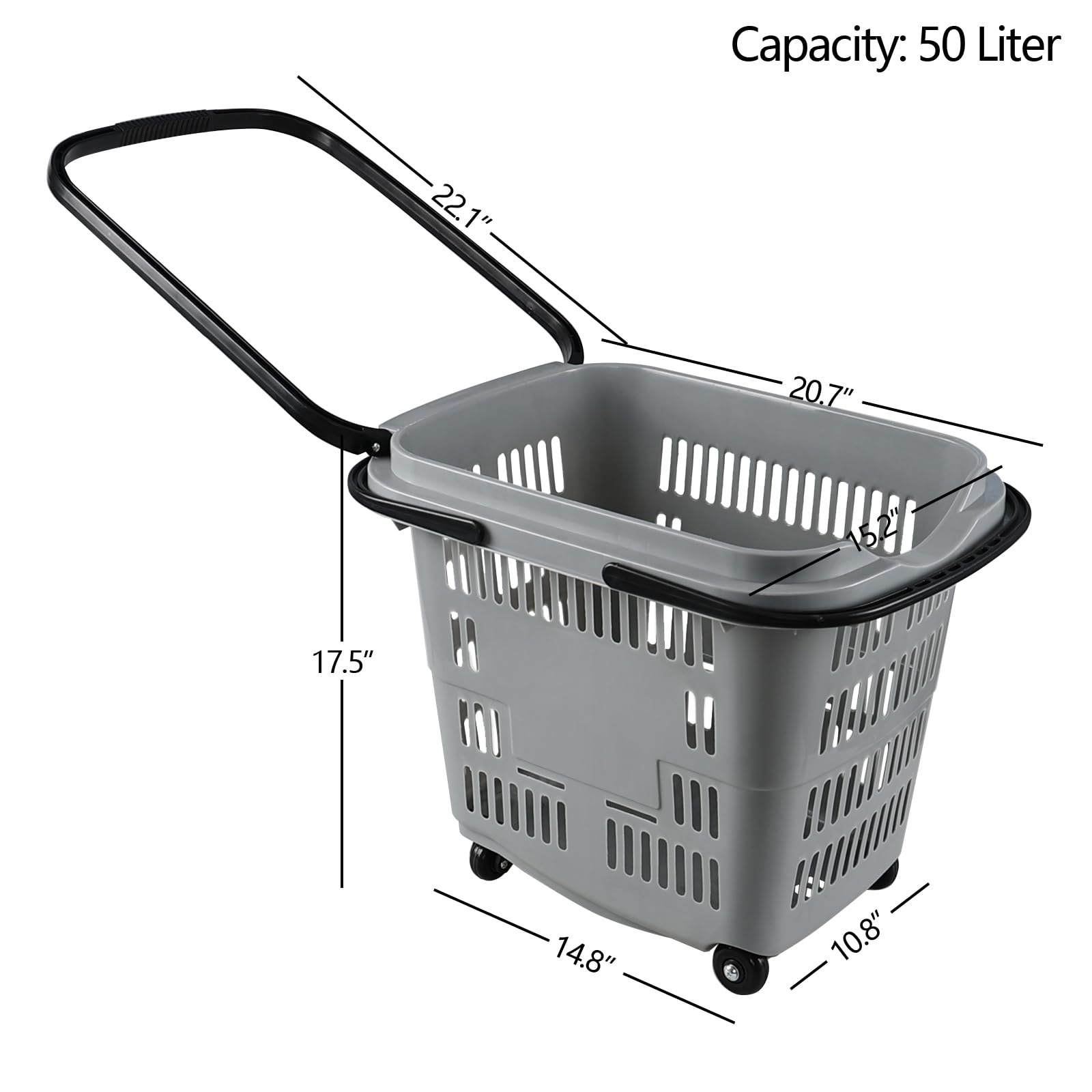 Snapklik.com : Utiao 50 Liter Plastic Shopping Basket