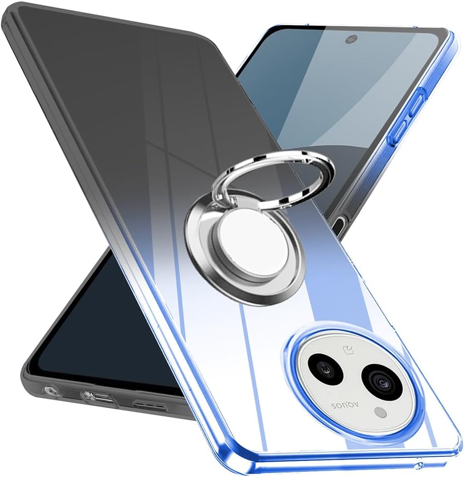 Amazon.co.jp: AQUOS sense9 ケース クリア リング付き TPU アクオスセンス9 SH-53E SH-M29 ソフト ...