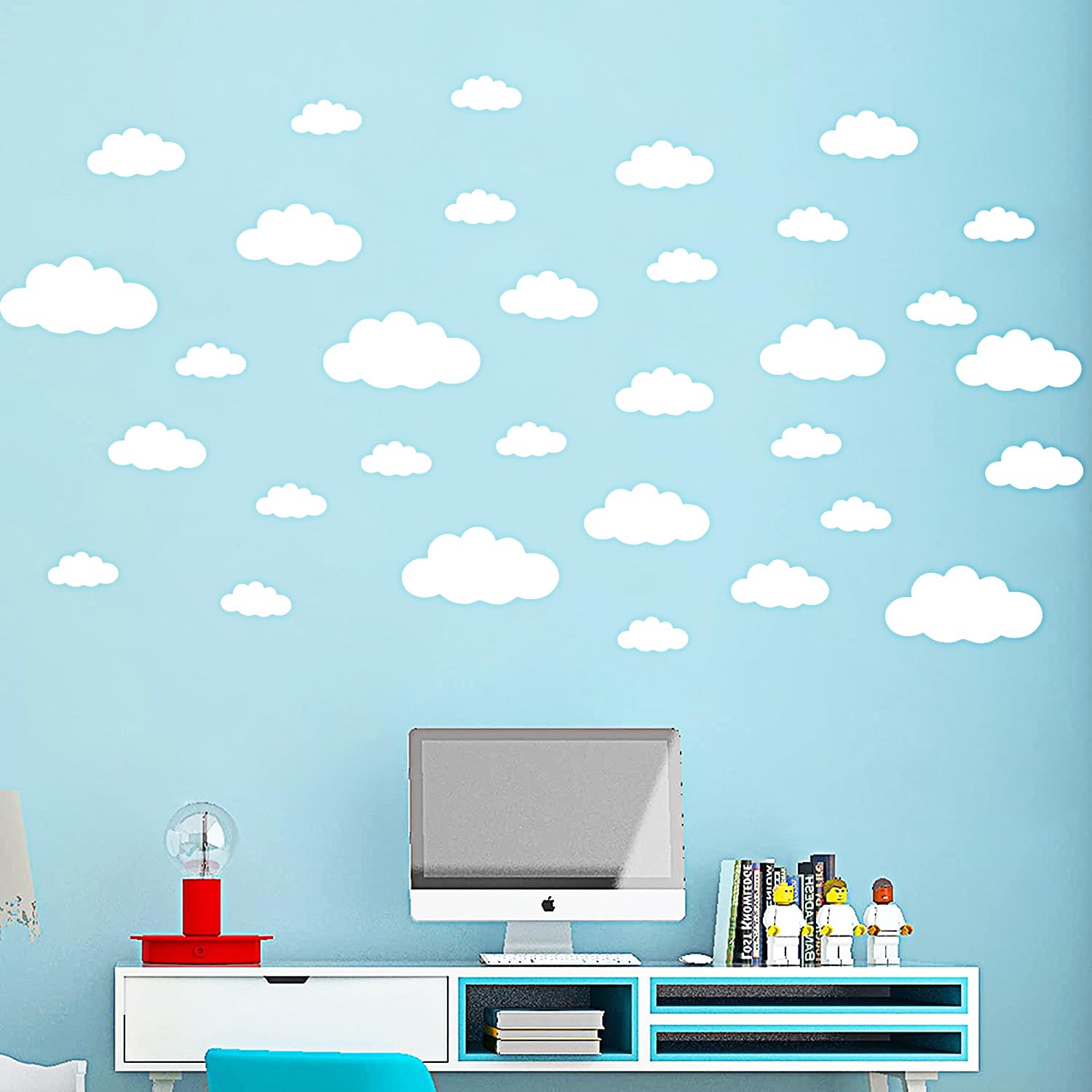 Snapklik.com : Clouds Wall Stickers Removable Peel And Stick Wallpaper ...