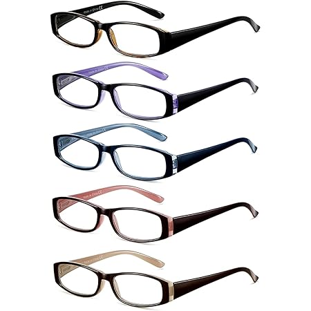 Amazon.com: SOCTICK Reading Glasses 4 Pairs Fashion Ladies Readers ...