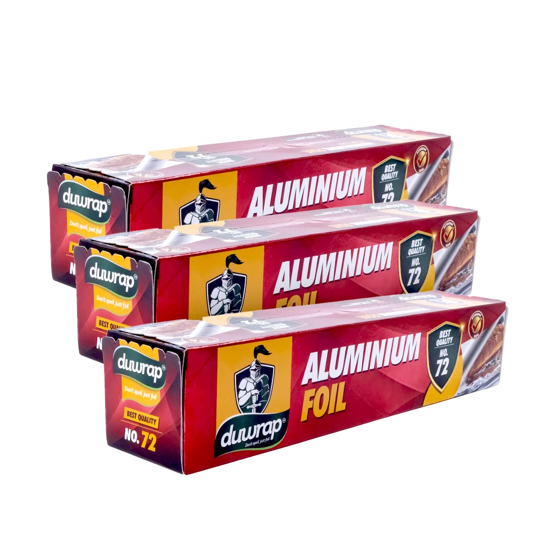 Duwrap No-72 Aluminium Silver Foil Paper Roll for Kitchen, Food Wrap ...