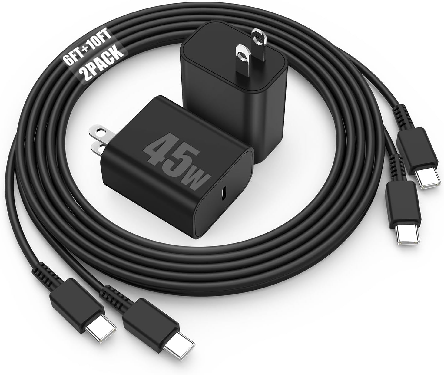 Amazon.com: USB C Charger 45W Super Fast Charging for Samsung, 2Pack ...
