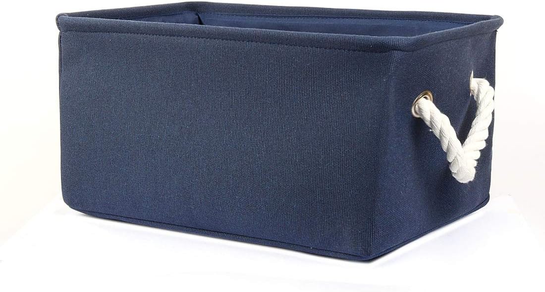 Amazon.com: uxcell Collapsible Fabric Storage Basket, Dark Blue, 50L ...