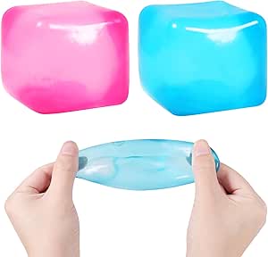 Amazon.com: 2pack Stress Cube Squishy Stress Balls for Kids Ice Cubes ...