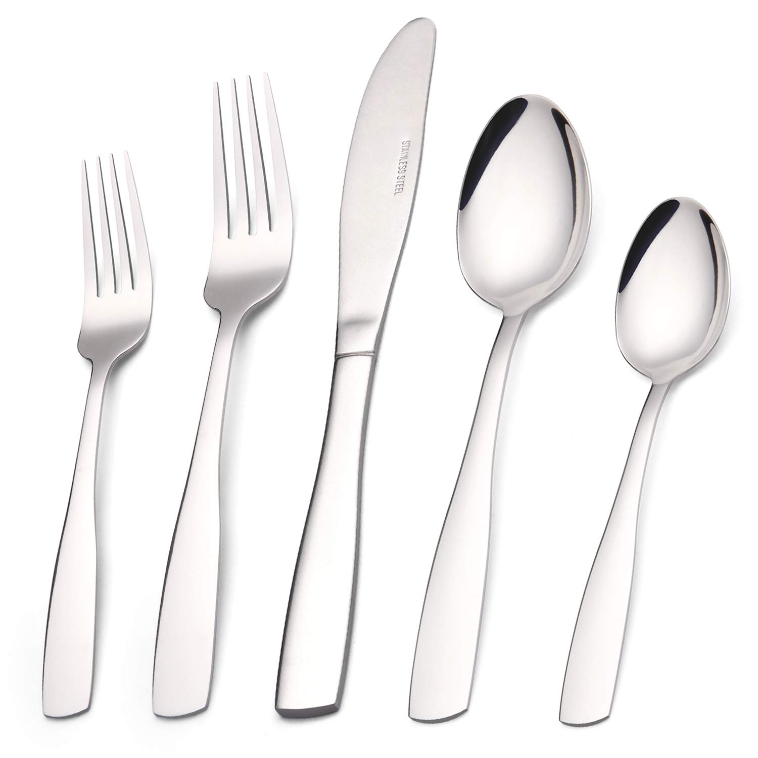 Snapklik.com : Silverware Set, 20-Piece Stainless Steel Flatware Set ...