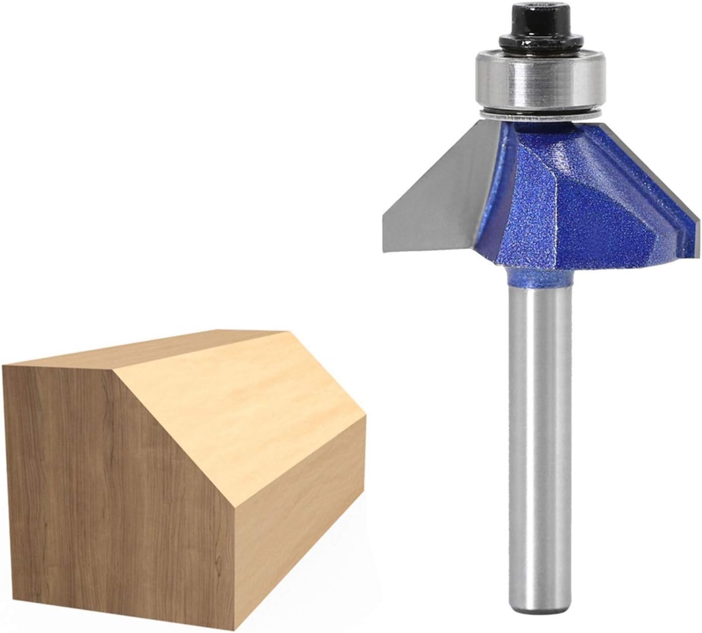 Amazon.com: Qinlu-CNC Router Bits 1/4 Shank 45 Degree Chamfer Router ...