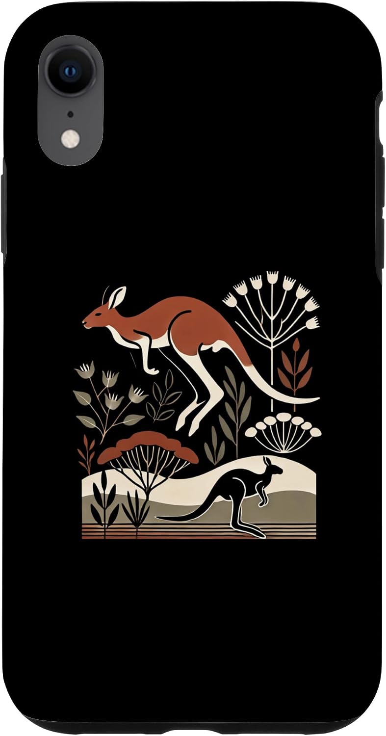 Amazon.com: iPhone XR Silhouette Australian Wildlife Joey Forest ...