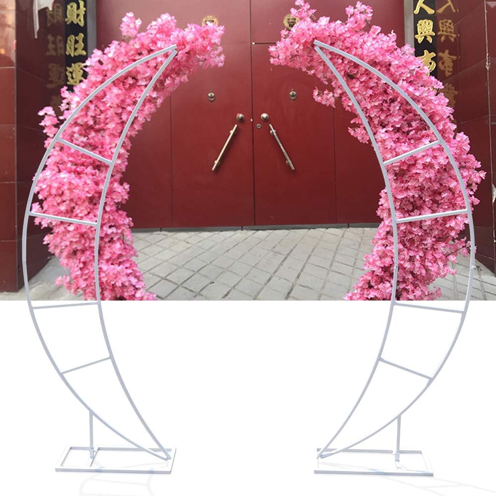 Amazon.com : MOQNISE 2PCS Wedding Arch Stand Half Moon Arch Stand 2M ...
