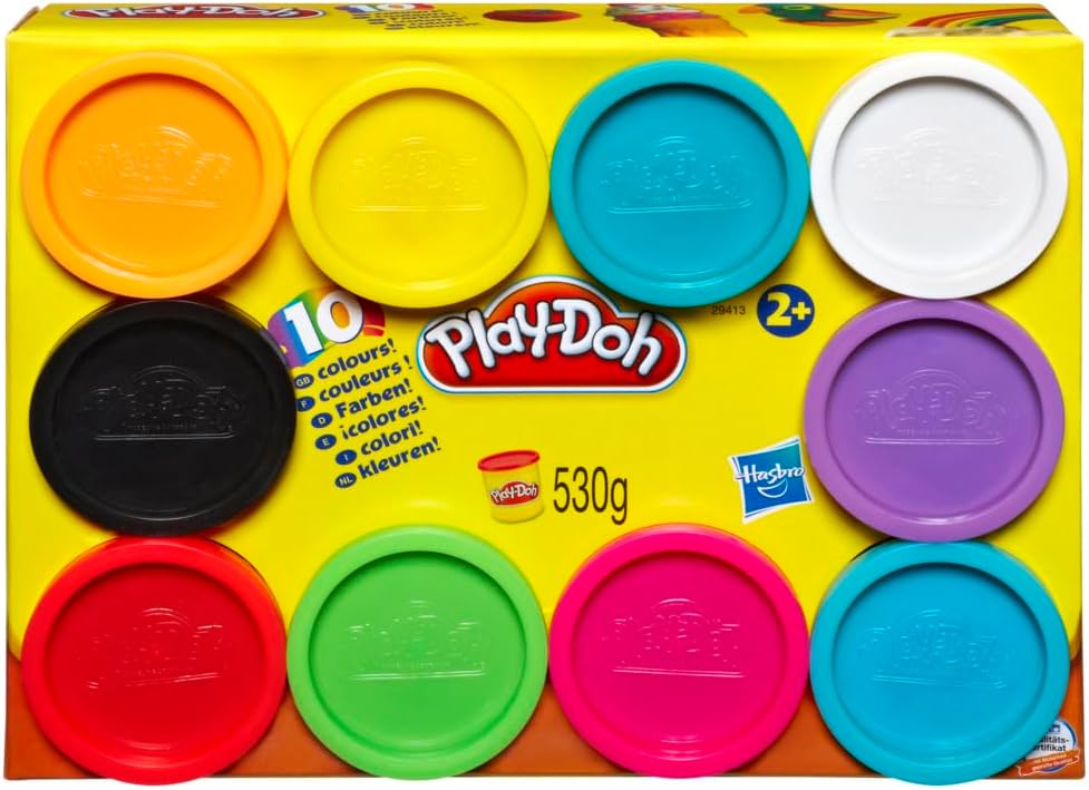 Play-Doh 10 Pack Modeling Compound Case of Colors, 2-Ounce Cans, Kids ...