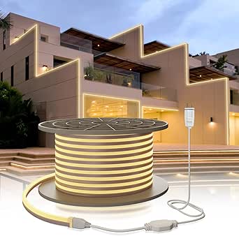 Amazon.com: COSCOOA 33FT/10M LED Rope Lights Outdoor, AC110-120V ...