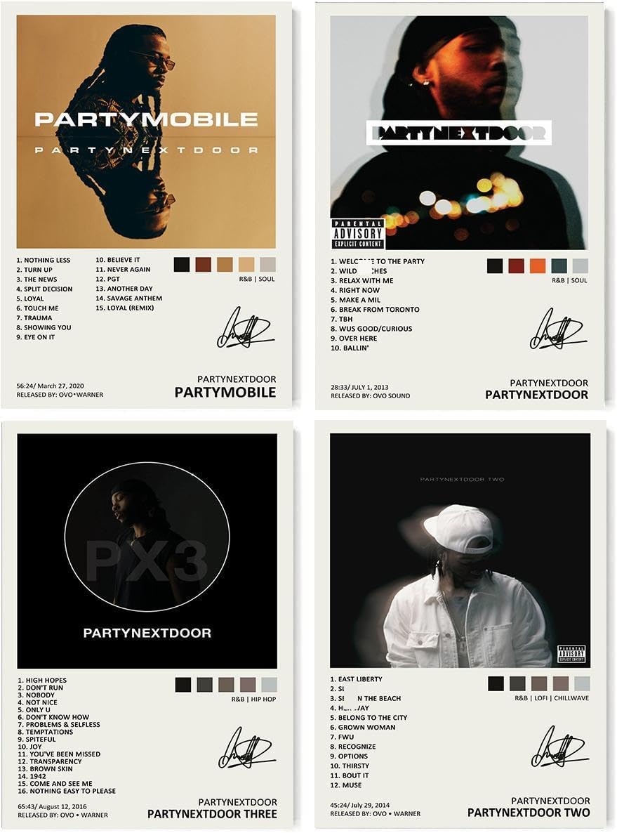 Amazon.com: TOBIANG Partynextdoor Music Album Cover Signed Limited ...