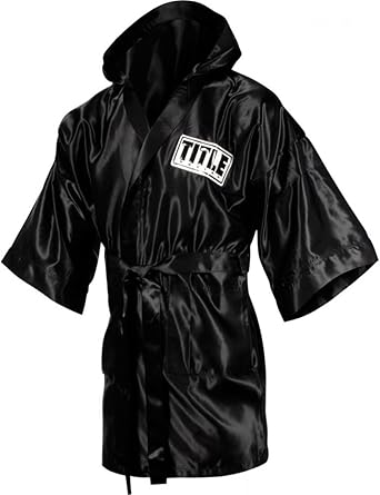 Amazon.com : TITLE Boxing Full Length Stock Satin Robe : Mens Boxing ...