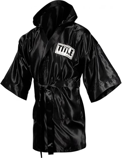 Amazon.com : TITLE Boxing Full Length Stock Satin Robe : Mens Boxing ...