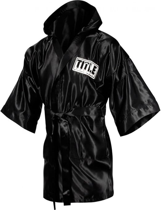 Amazon.com : TITLE Boxing Full Length Stock Satin Robe : Mens Boxing ...