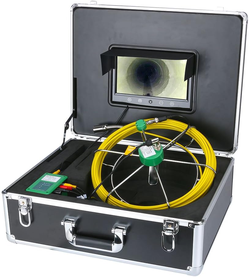 Amazon.com: 9 Inch 17Mm Industrial Pipeline Sewer Inspection Camera ...