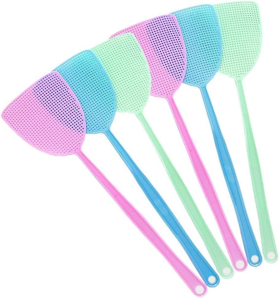 Amazon.com: 6Pcs Fly Swatter with Long Handle Bug Mosquito Spiders ...