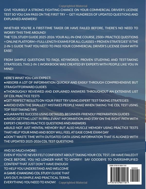 Snapklik.com : CDL Study Guide 2025-2026: Your All-In-One Course, 2500+ Practice Questions ...