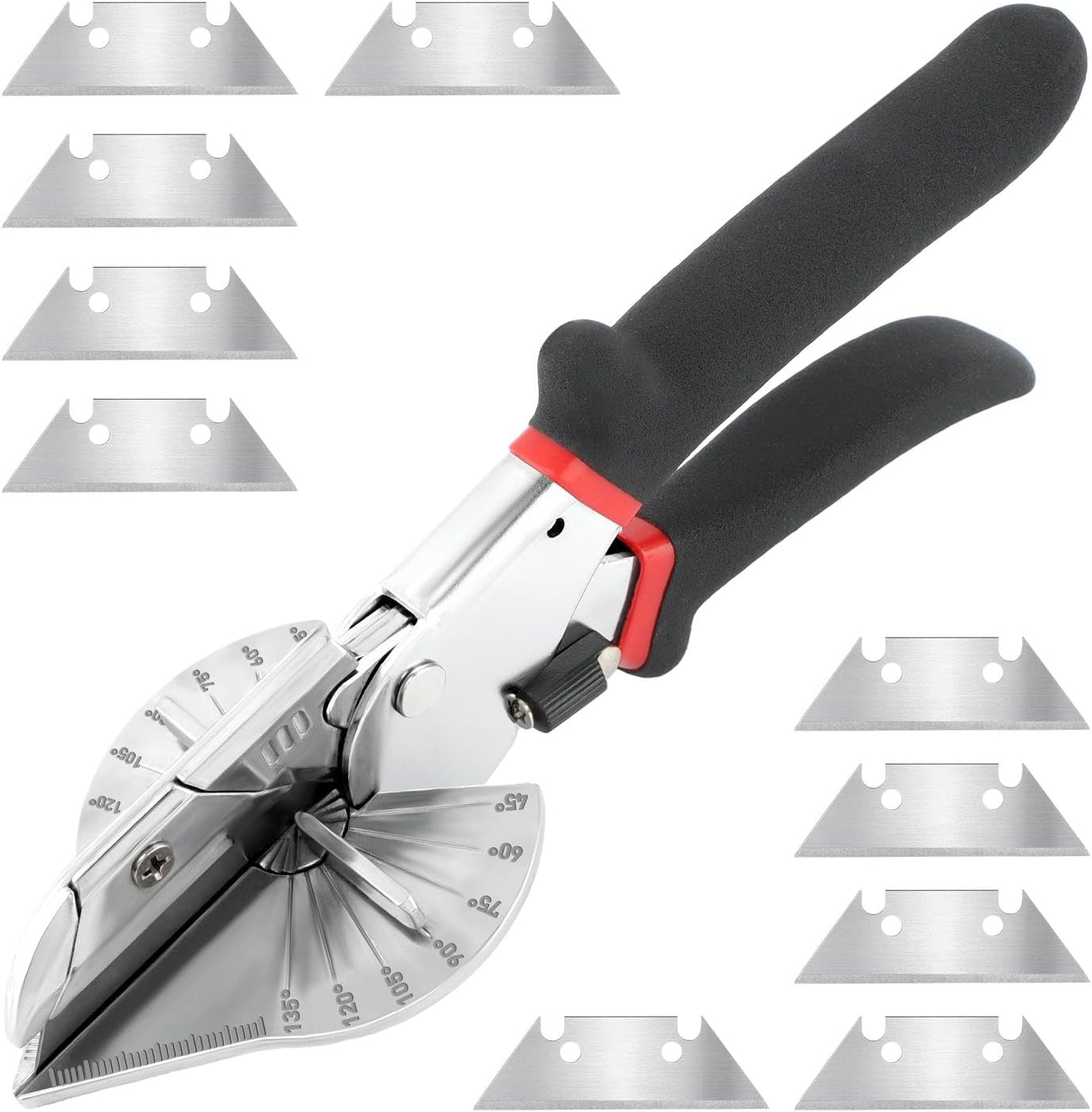 Multi Angle Miter Shears Cutter, Trim Cutter with 10 Blades, Adjustable ...