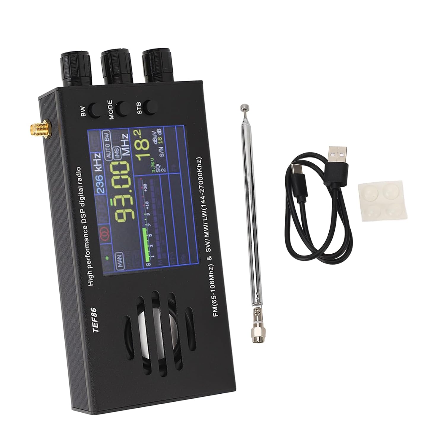 Amazon.com: Digital Radio Receiver, TEF6686 DSP 3.2 Inch LCD Radio ...