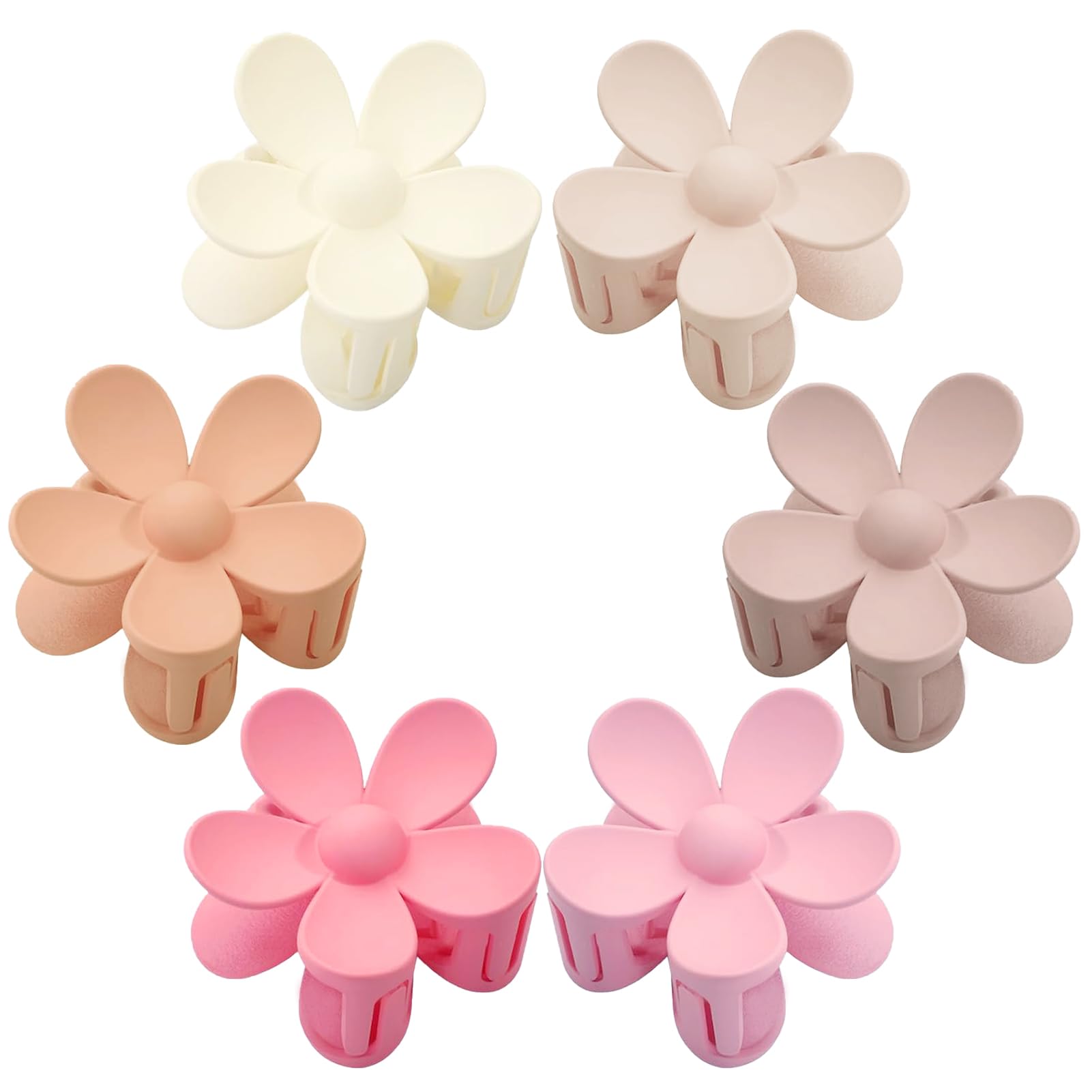 Amazon.com: Flower Hair Clips 6 PCS Flower Claw Clips Daisy Clips for ...