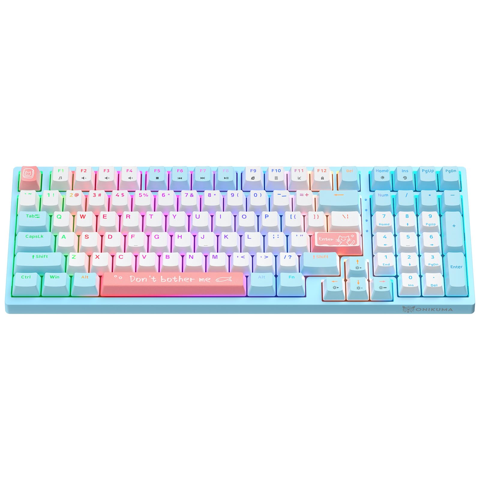 80 Mechanical Gaming Keyboard 98 Keys Compact Soft Tactile Brown ...