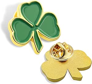 Amazon.com: 100 Pcs St. Patrick's Day Clover Lapel Pins Ireland Irish ...