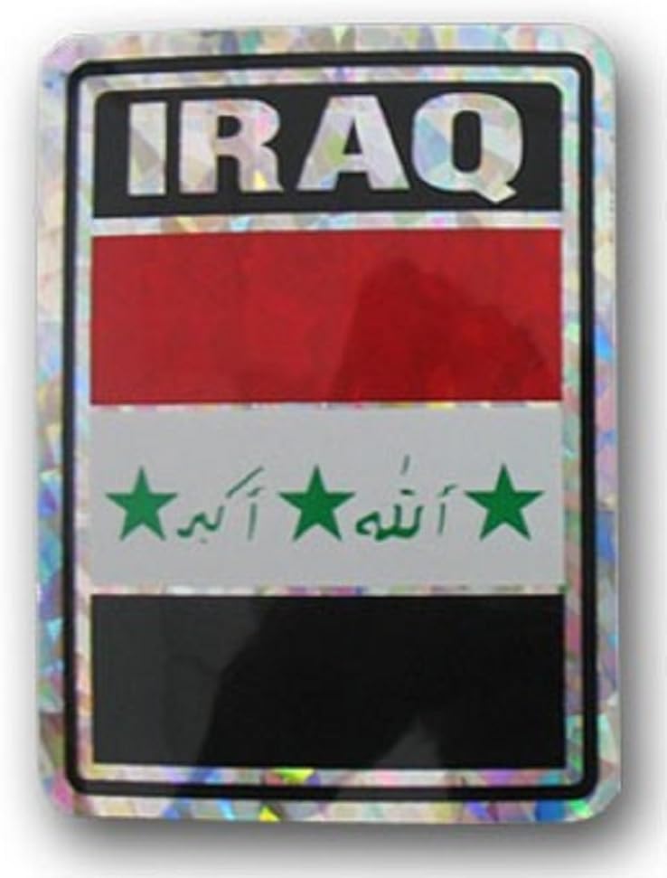 Amazon.com - AES Iraq Country Flag Reflective Decal Bumper Sticker