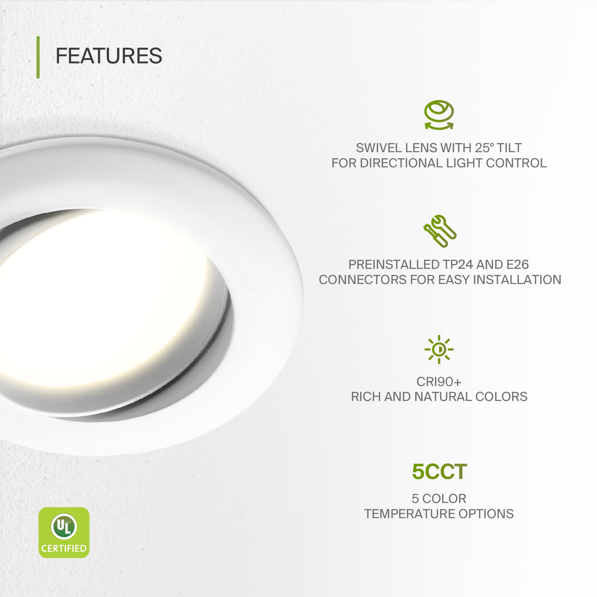 Snapklik.com : ASD Retrofit 4 Inch Gimbal LED Recessed Light - White ...