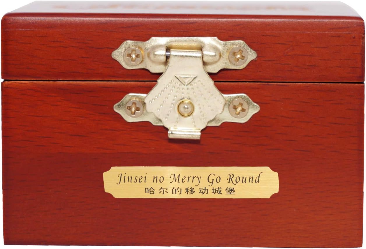 Youtang Music box Carved Wood Musical Box Wind Up Gold Mechanism Mucial ...
