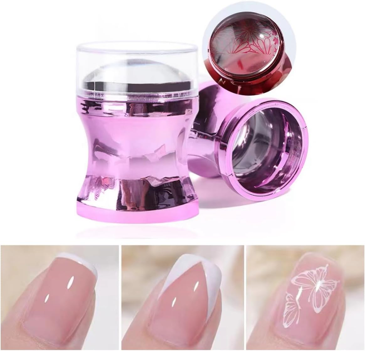 Amazon.com: MelodySusie French Nail Stamper, Nail Stamper Kit, Silicone ...