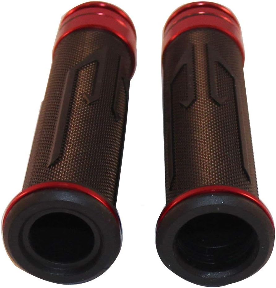 Red Handlebar Grips Gel with Bling Diamond End Caps Compatible for 2004 ...