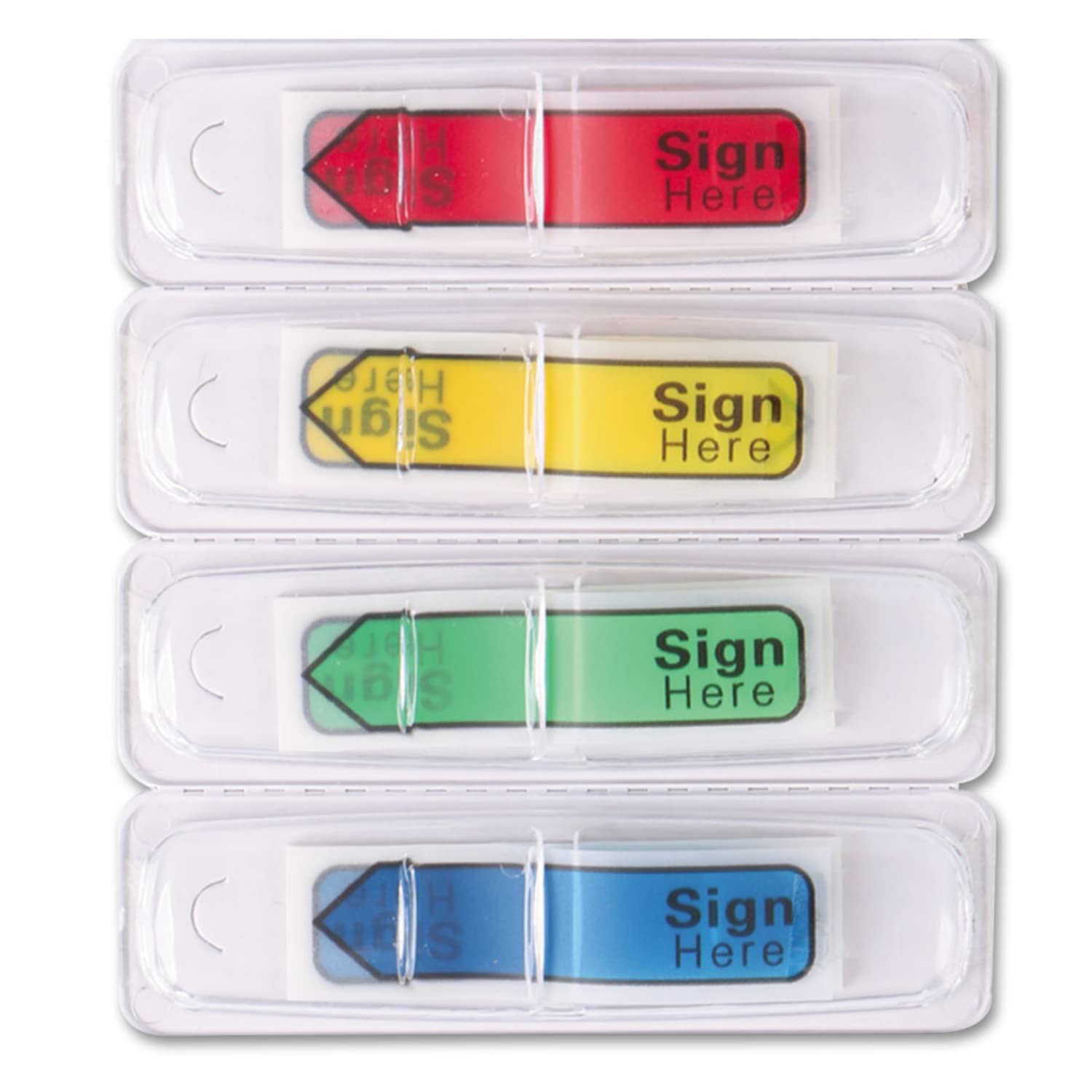 Amazon.com : 1InTheOffice Sign Here Tabs, 1/2" Assorted Color Sign Here ...