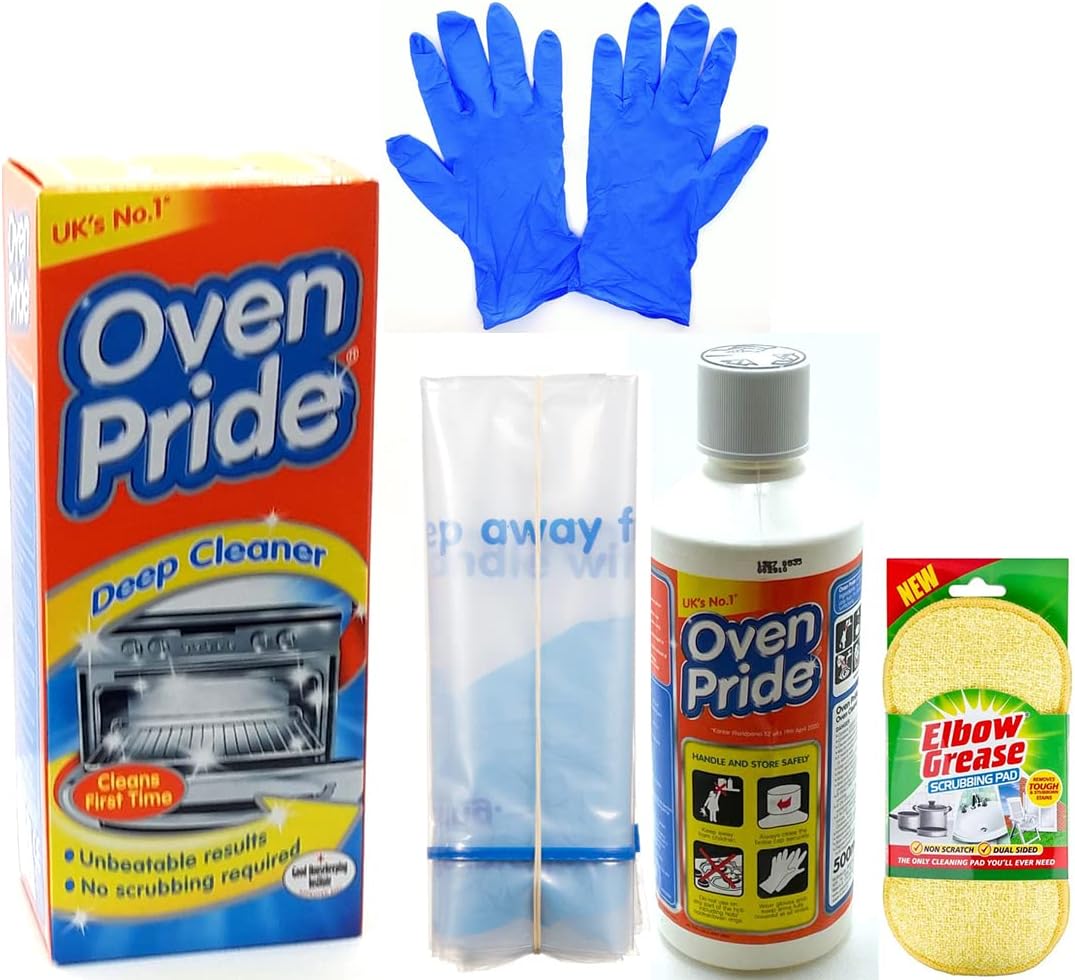 Oven Cleaner- 500 ML Bottle - Bags for Cleaning Oven Racks, Gloves and ...