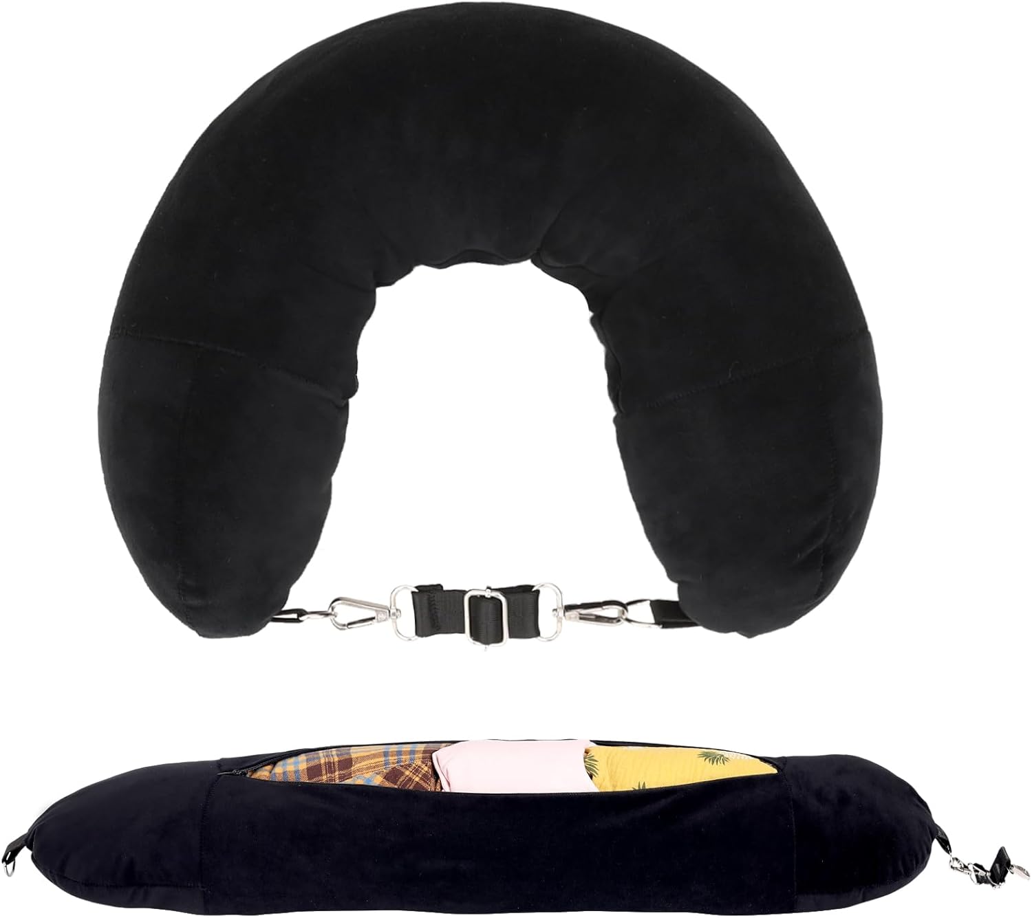 Amazon.com: SMEKLYN Stuffable Neck Pillow for Travel, Travel Pillow ...