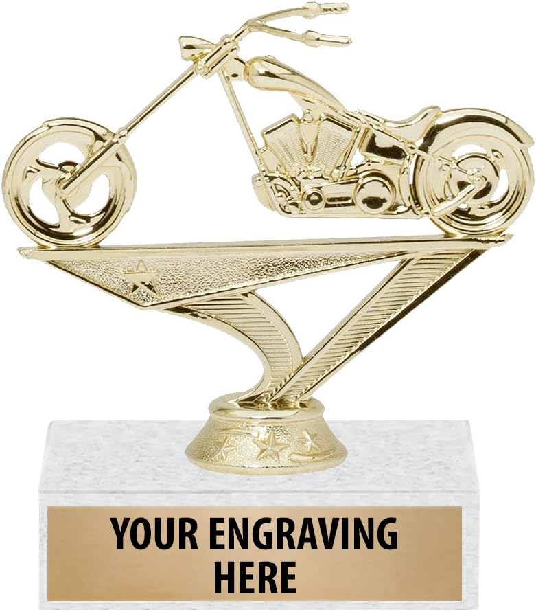 Amazon.com : Motorcycle Trophies - 4.5" Motorcycle Chopper Race Trophy ...