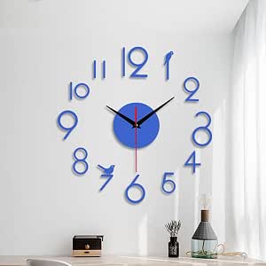 Amazon.com: 3d Frameless Large Wall Clock, Large Modern DIY Wall Clock ...