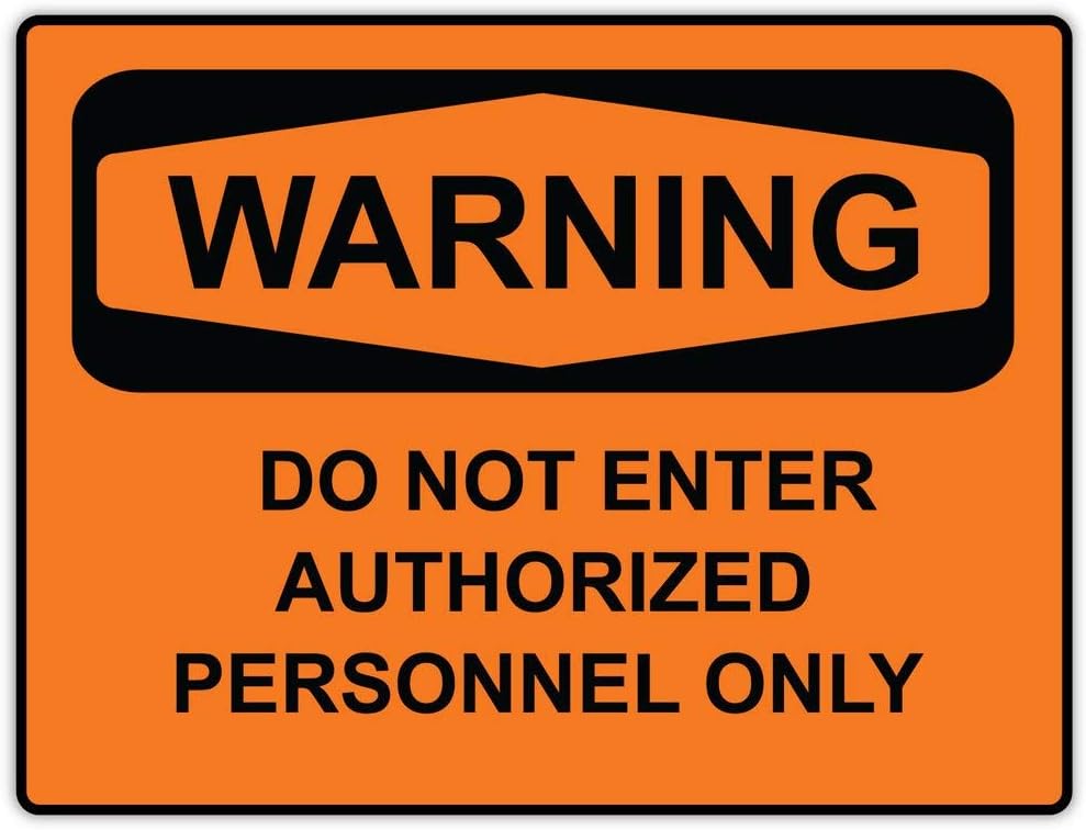 Amazon.com: Warning do not enter sign sticker decal 5" x 4" : Automotive