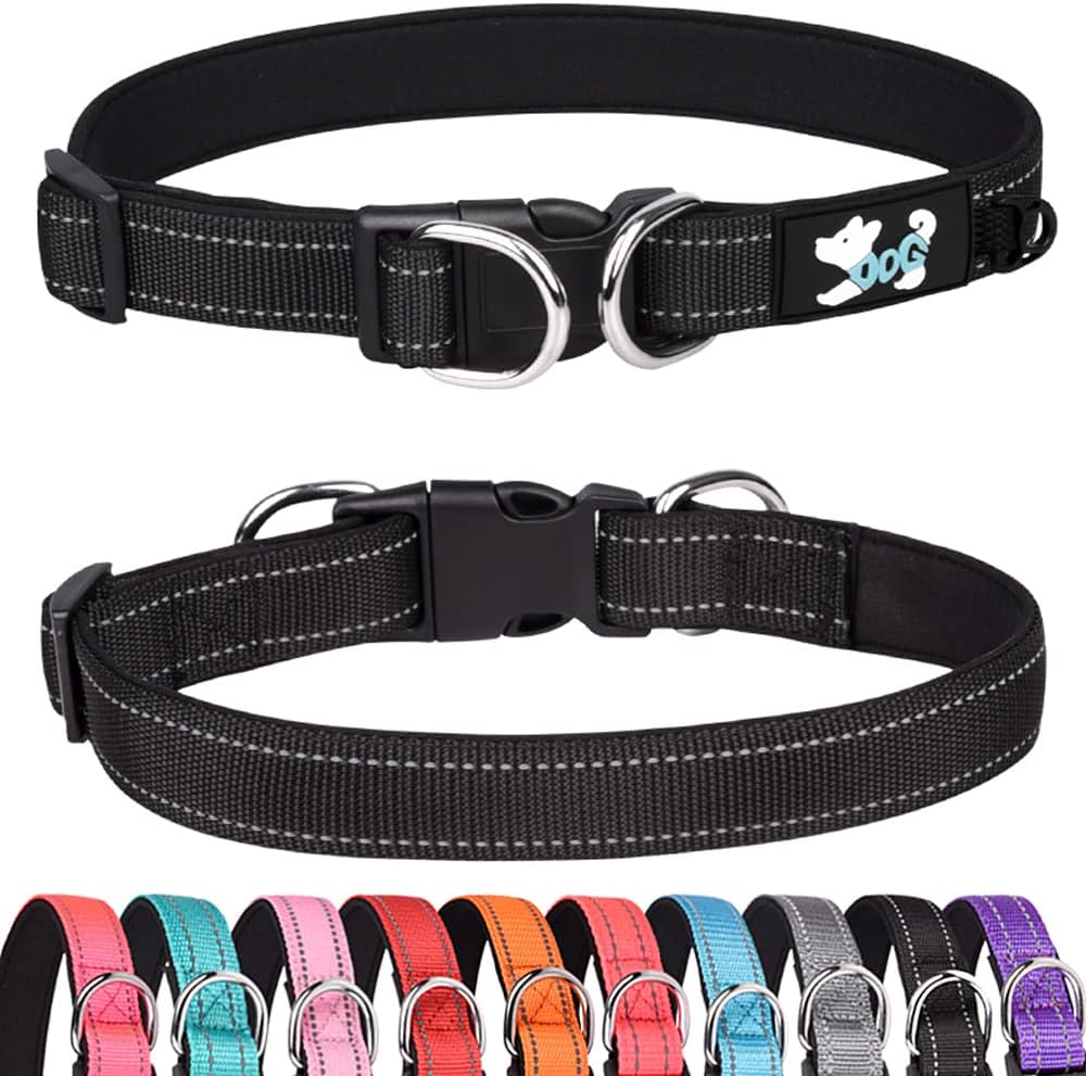 Amazon.com : Bbmmayy Padded Dog Collar Reflective Dog Collars for Small ...