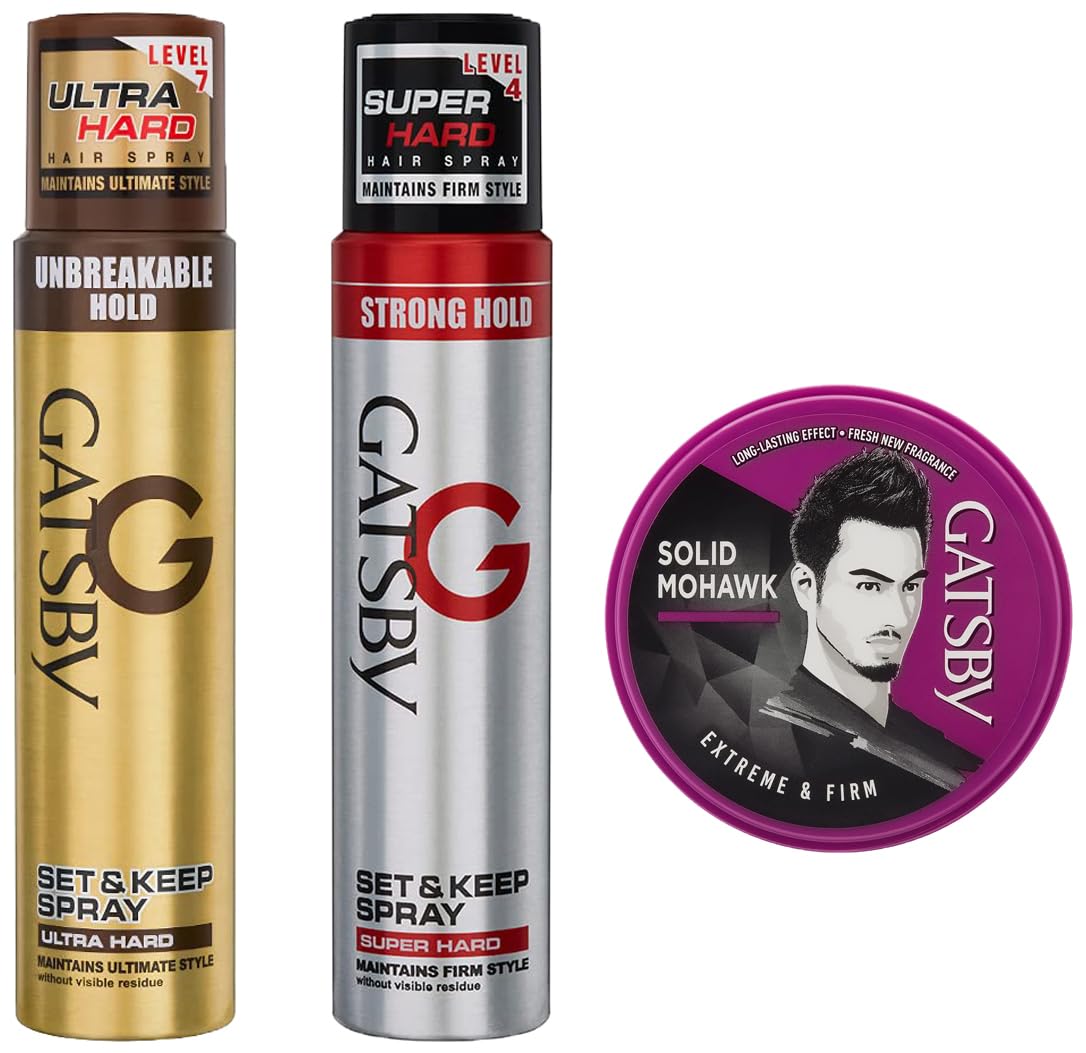 Gatsby Set & Keep Hair Spray - Ultra Hard 250ml &Gatsby Set & Keep Hair ...