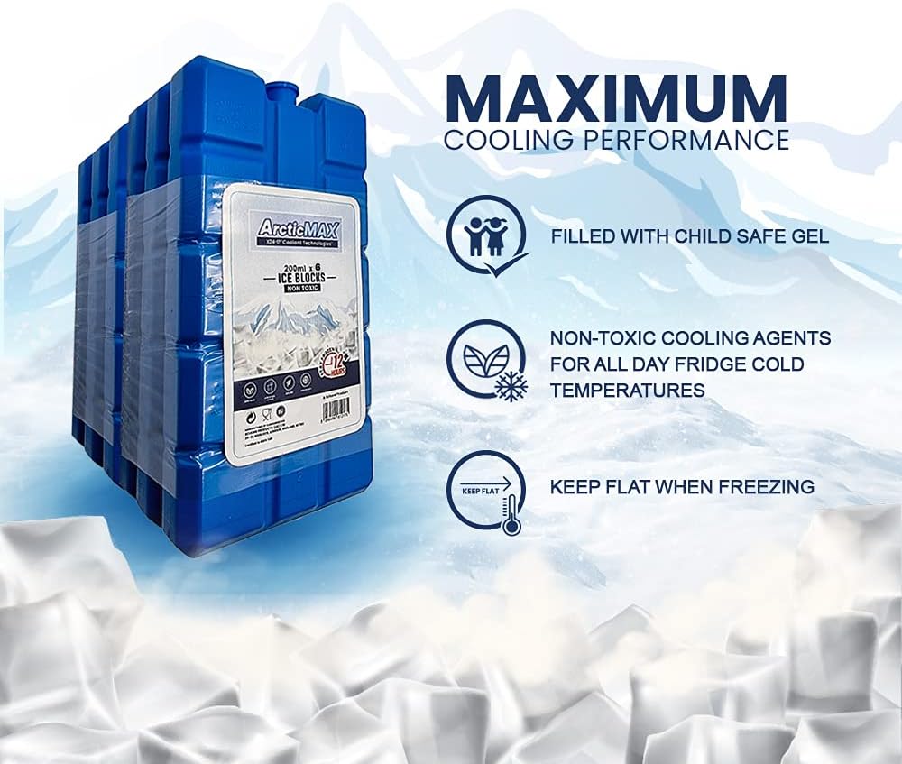 Schone® Ice Blocks 200ml x 6 – Coolant that Simply Stays Frozen for ...