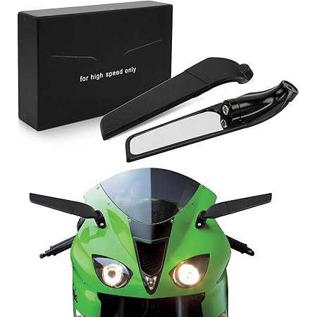 PSLER Motorcycle Rear View Mirror Adjustable Swivel Wind Wing Rotating ...