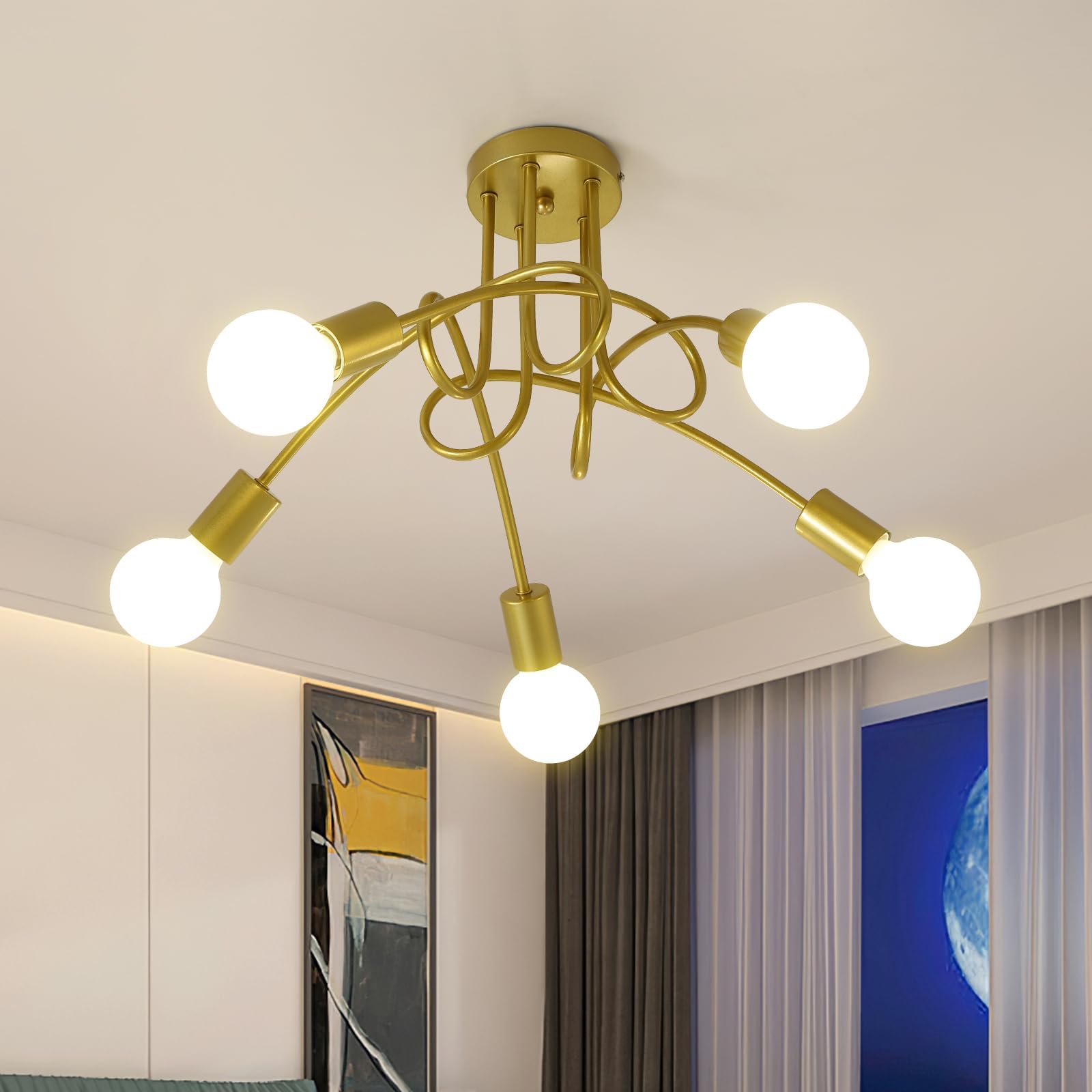 Lampadario industriali, Lampade da soffitto in ferro vintage E27 ...